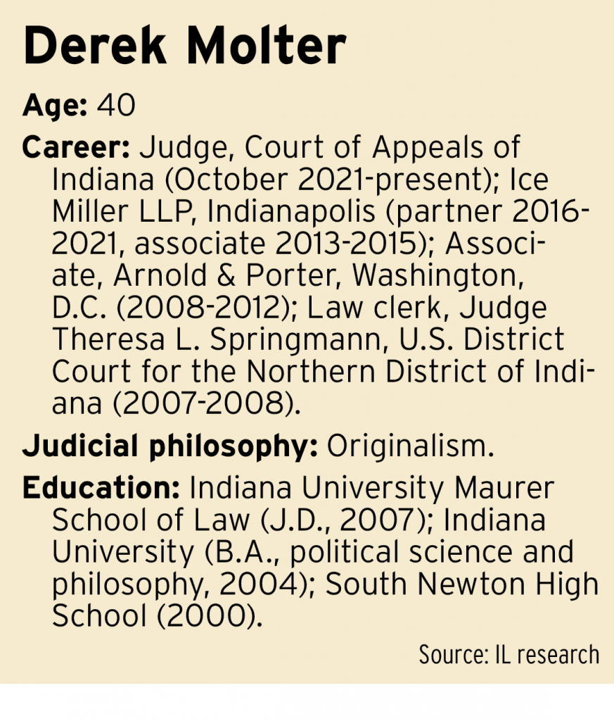 Soon-to-be justice: Molter picked by governor to fill Indiana Supreme ...