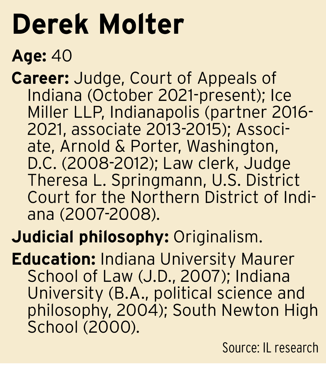 Soon-to-be justice: Molter picked by governor to fill Indiana Supreme ...