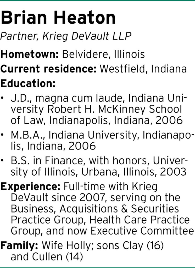 The Closer: A Q&A with Brian Heaton, partner at Krieg DeVault - The ...