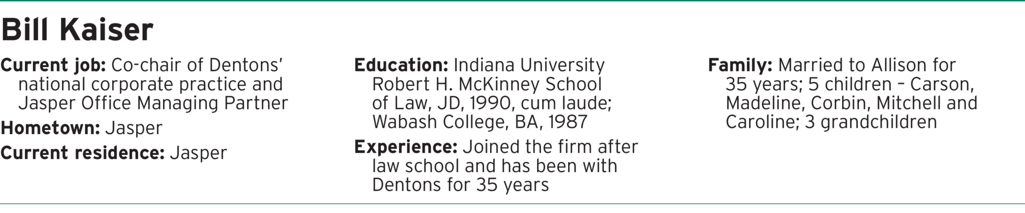 The Closer: A Q&A with Dentons' Bill Kaiser - The Indiana Lawyer